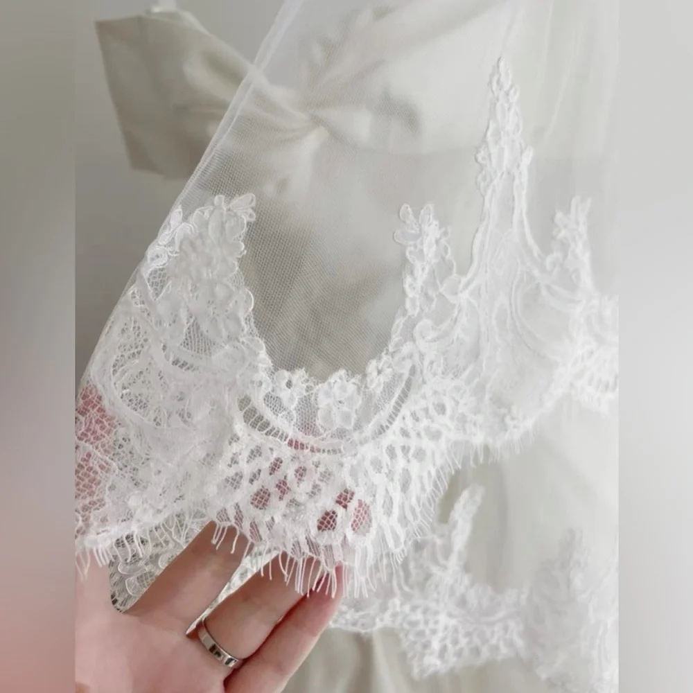 Bella Bridal | Accessories | Cathedral Floral Lace Wedding Veil | Poshmark